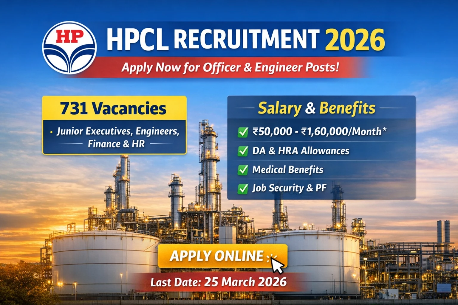HPCL Recruitment 2026 Notification Out – Apply Online Now